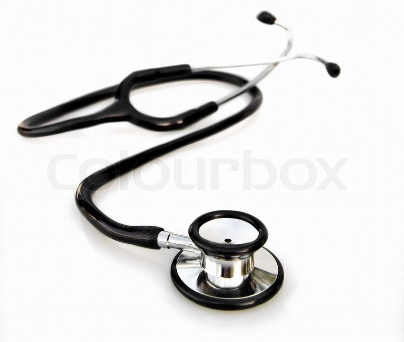 Beautiful stethoscope isolated on a ... | Stock Photo | Colourbox