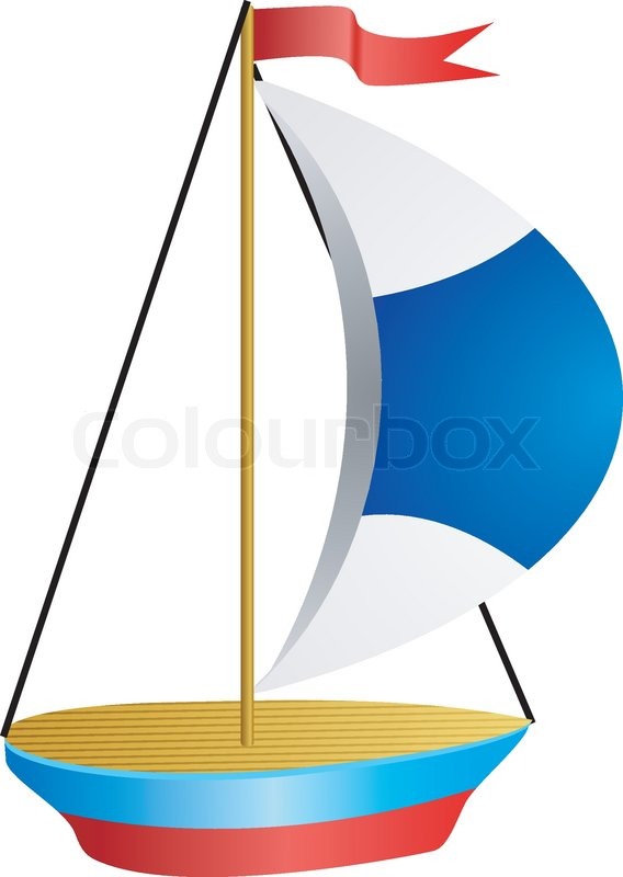 Vector illustration of Small ship | Stock vector | Colourbox