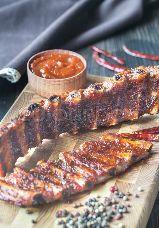 Grilled pork ribs | Stock image | Colourbox