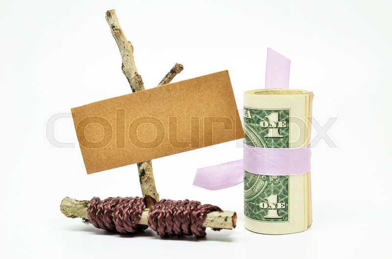 Paper sign board with US dollar on ... | Stock image | Colourbox