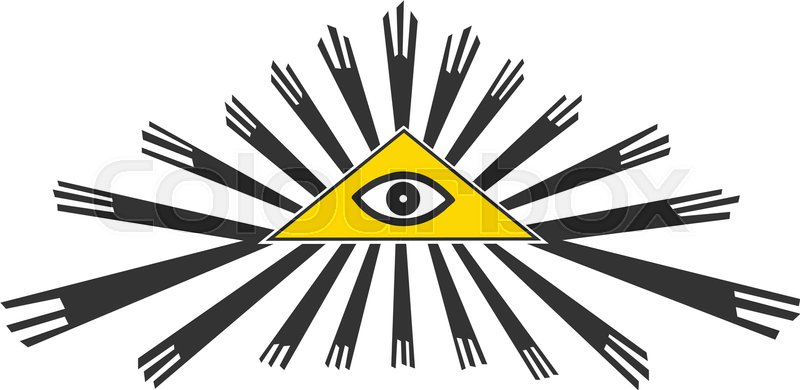 All seeing eye symbol, vector ... | Stock vector | Colourbox