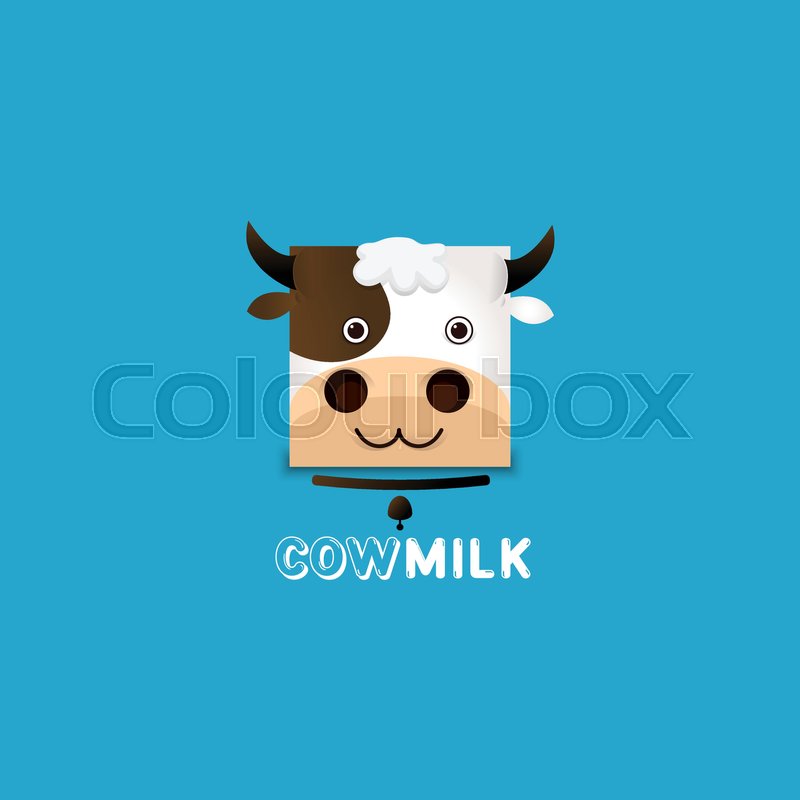Logotype cow head,Milk logo template. ... | Stock vector | Colourbox