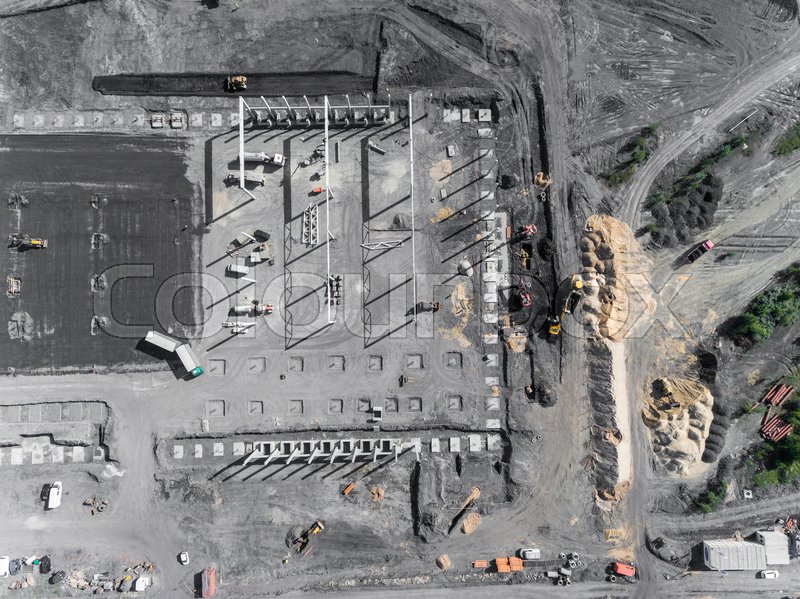 Construction site shot from ... | Stock image | Colourbox