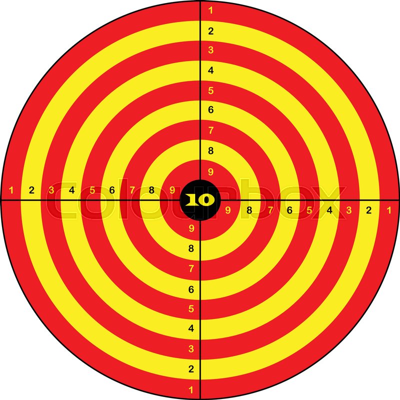 Target shooting, vector, target in ... | Stock vector | Colourbox