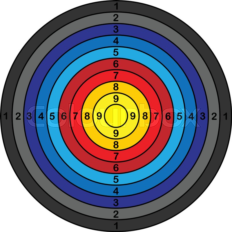 Target for archery, vector, gradient | Stock vector | Colourbox