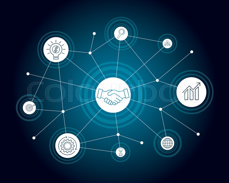 Business connection concept. Abstract ... | Stock vector | Colourbox