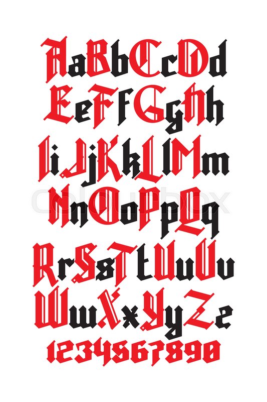 Gothic Number Fonts