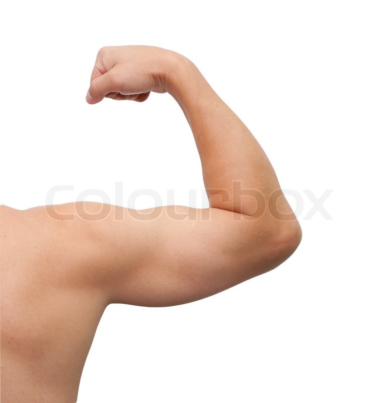The male arm isolated on white ... | Stock image | Colourbox