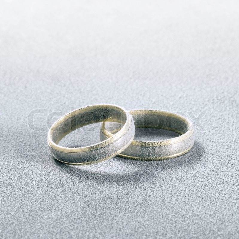 Frosted wedding rings | Stock image | Colourbox