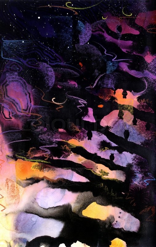 Painting of my own called "nightshade", ... | Stock image | Colourbox