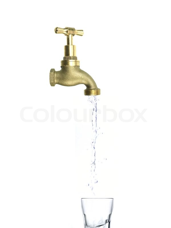 A tap isolated against a white ... | Stock image | Colourbox