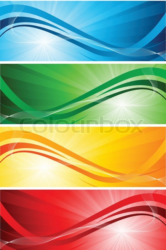 Vector set of bright banners clip-art | Stock vector | Colourbox