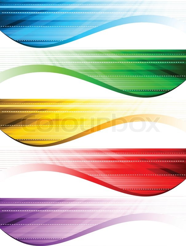 Vector abstract style banners clip-art | Stock vector | Colourbox