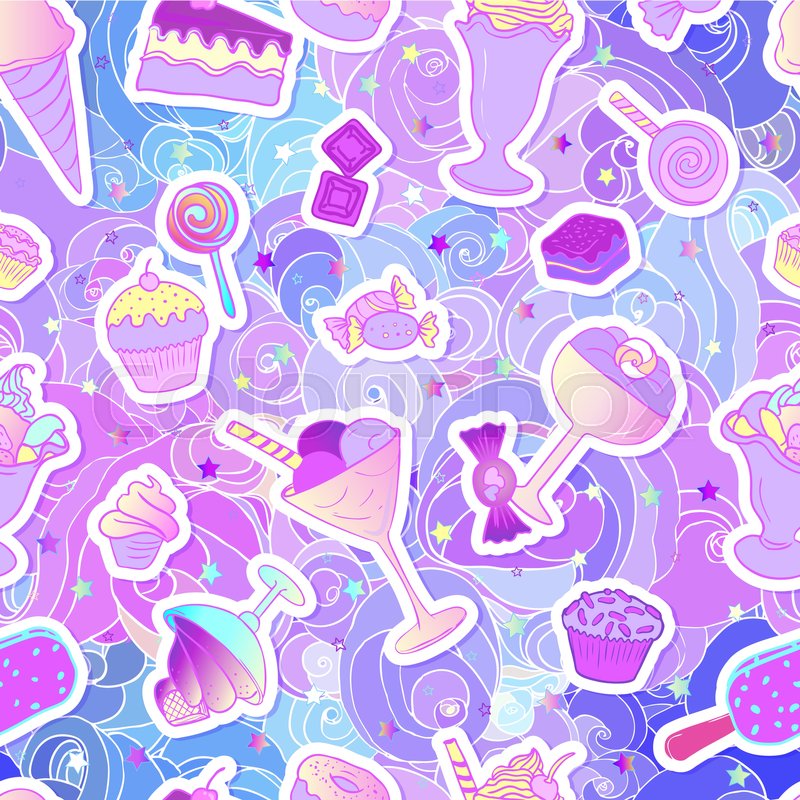 Pink seamless candy pattern | Stock vector | Colourbox