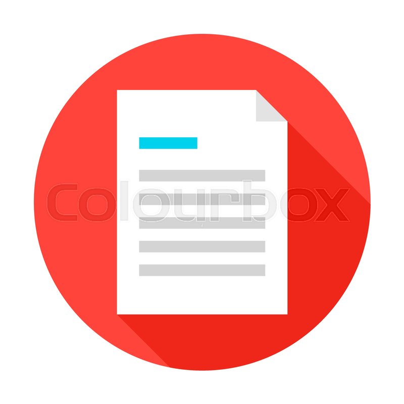 File Document Circle Icon. Vector ... | Stock vector | Colourbox