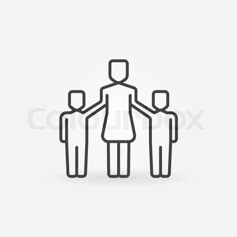 Mother And Two Children Symbol