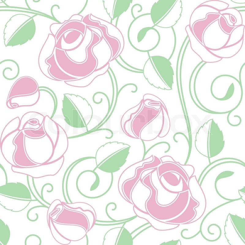 Background seamless roses pattern, ... | Stock vector | Colourbox
