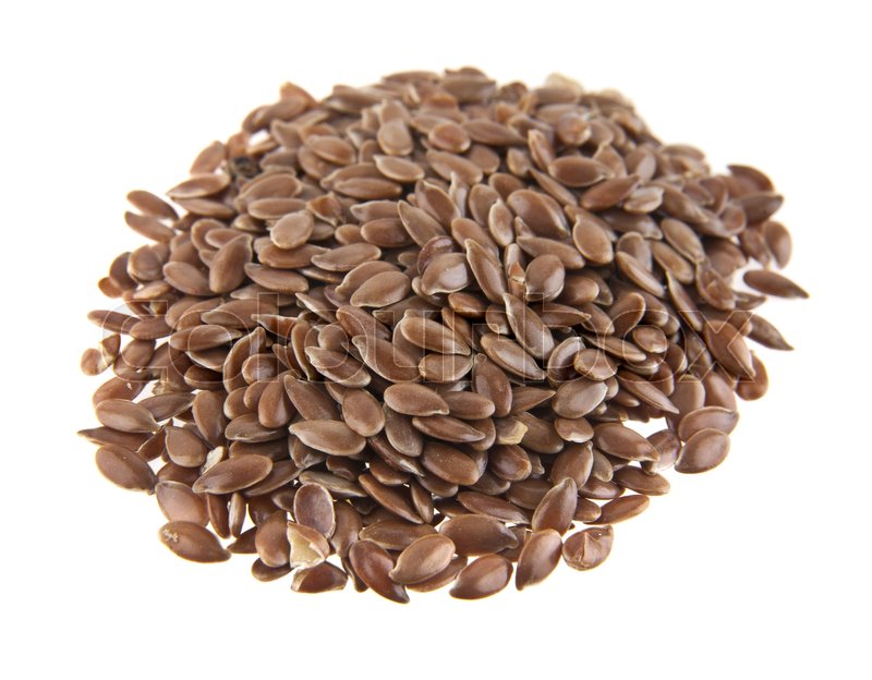 Flax seeds isolated on white background ... | Stock image | Colourbox