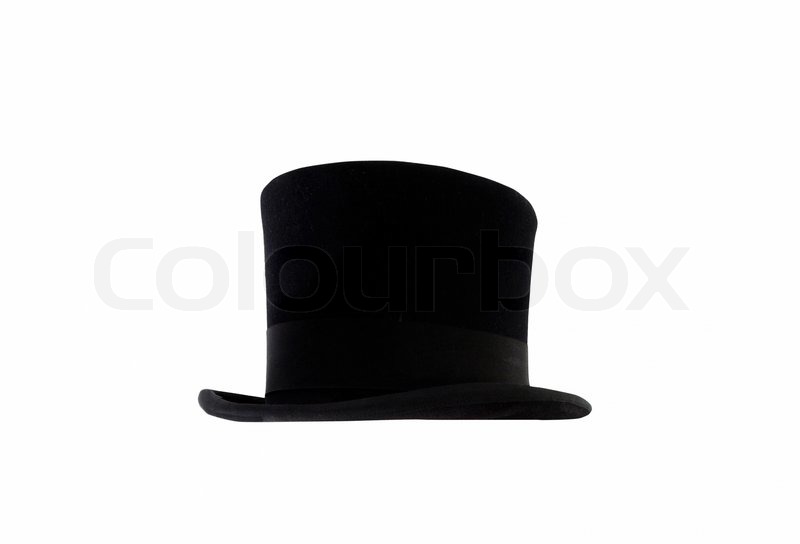 Black magic hat isolated on a white ... | Stock image | Colourbox