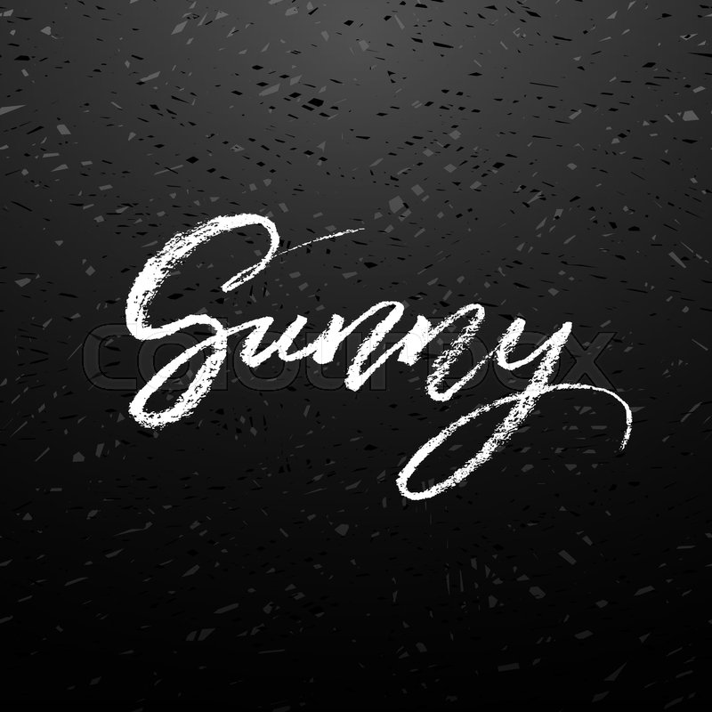 Sunny brush lettering. Vocation cards, ... | Stock vector | Colourbox