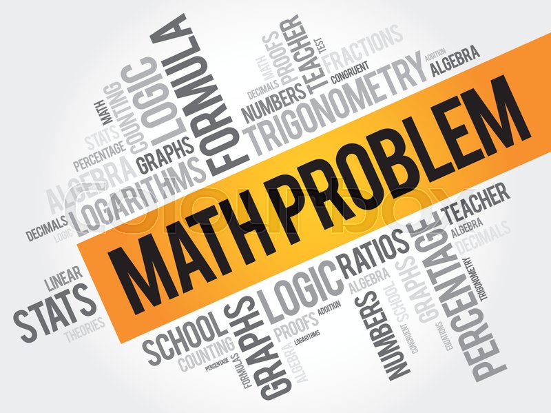 Math problem word cloud collage, ... | Stock vector | Colourbox