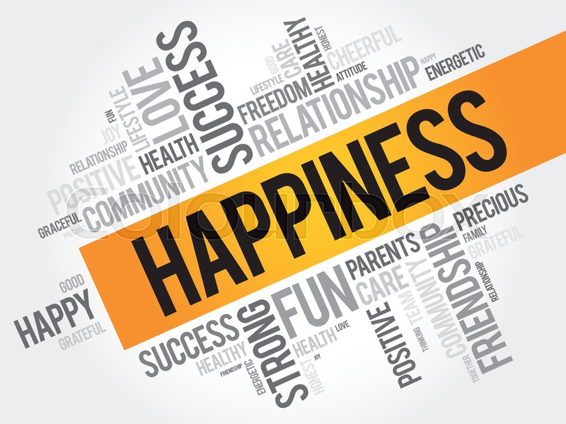 HAPPINESS word cloud collage, concept ... | Stock vector | Colourbox