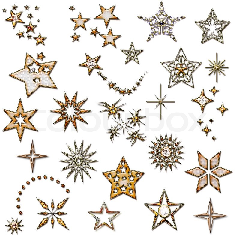 Set of stars. design element. star ... | Stock Bild | Colourbox