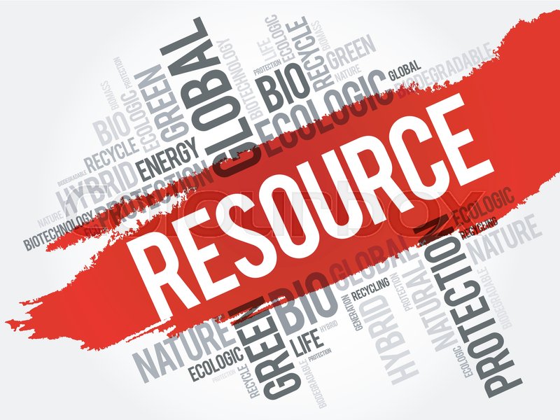 Resource word cloud, conceptual green ... | Stock vector | Colourbox