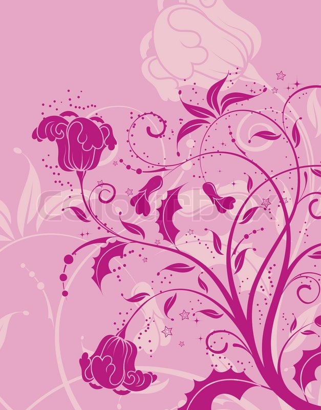 Pink Abstract Flower Wallpaper