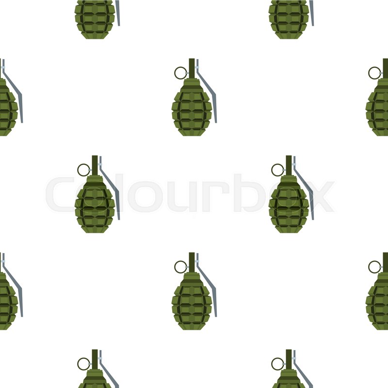 Hand grenade pattern seamless flat ... | Stock vector | Colourbox