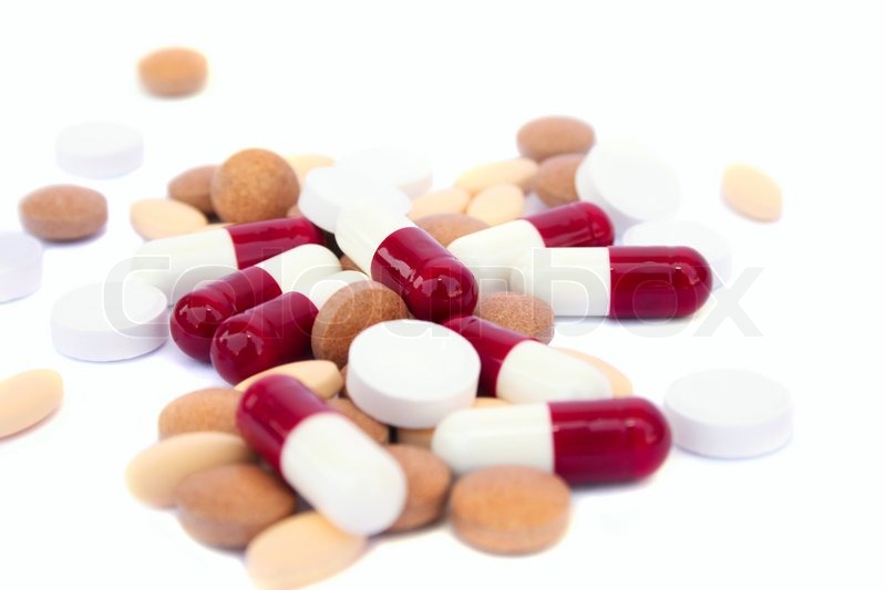Medical pills and tablets isolated on ... | Stock Photo | Colourbox