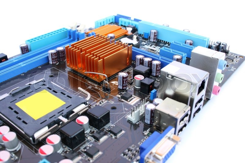 Computer Motherboard mit vielen ... | Stock Bild | Colourbox