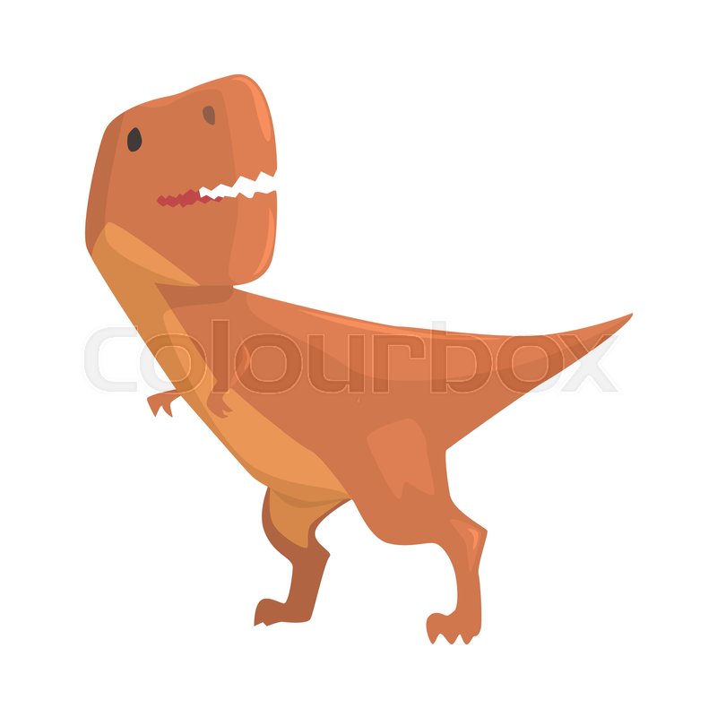 Cartoon allosaurus dinosaur character, ... | Stock vector | Colourbox