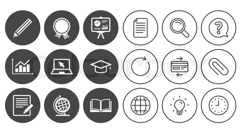 Education and study icon. Presentation ... | Stock vector | Colourbox