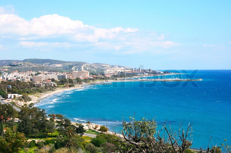 Cyprus landscape with mountains and ... | Stock image | Colourbox