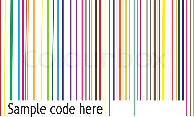 Retro color barcode | Stock Vector | Colourbox