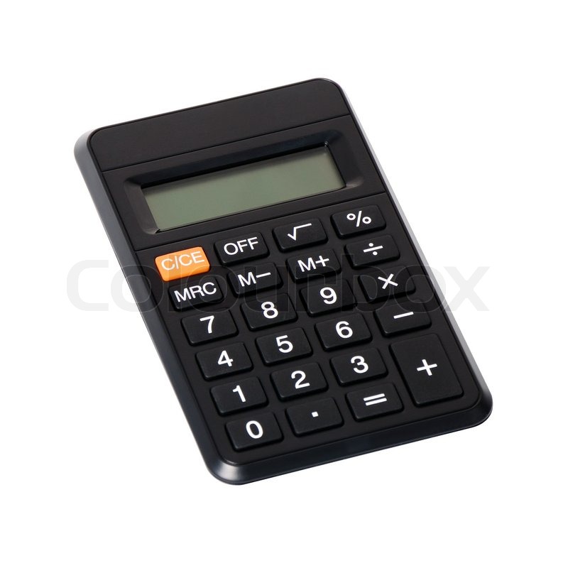 Small digital calculator isolated on white | Stock Photo | Colourbox