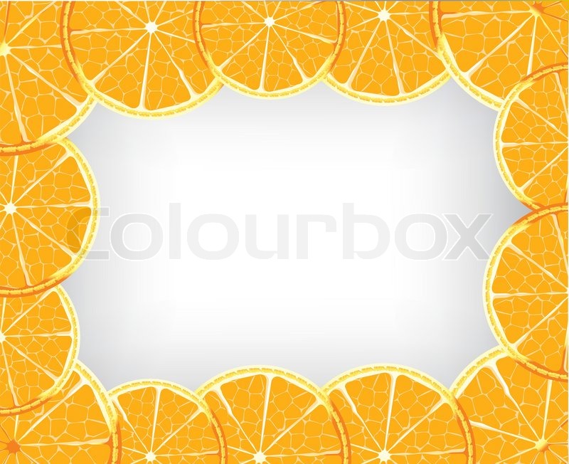 Orange frame | Stock vector | Colourbox