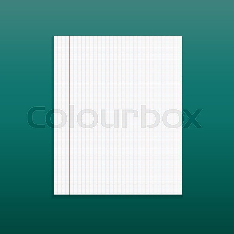 Realistic paper note on green ... | Stock vector | Colourbox