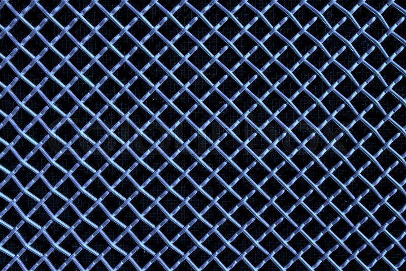 Blue metal mesh or aluminum grid with ... | Stock image | Colourbox