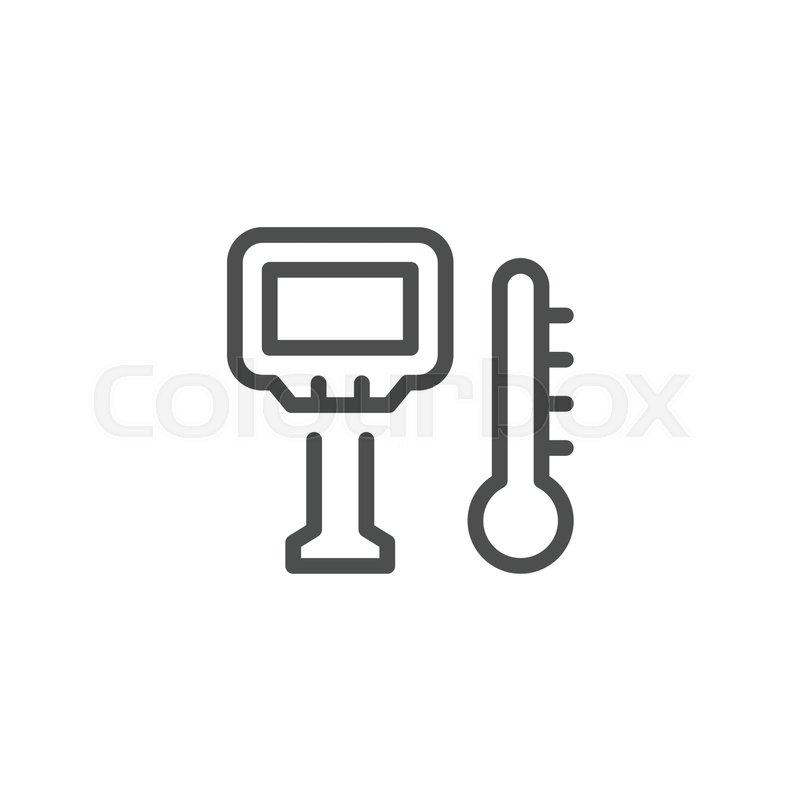 Thermal imager line icon isolated on ... | Stock vector | Colourbox