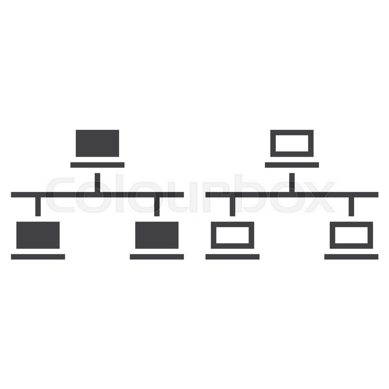 Network line icon, outline and solid ... | Stock vector | Colourbox