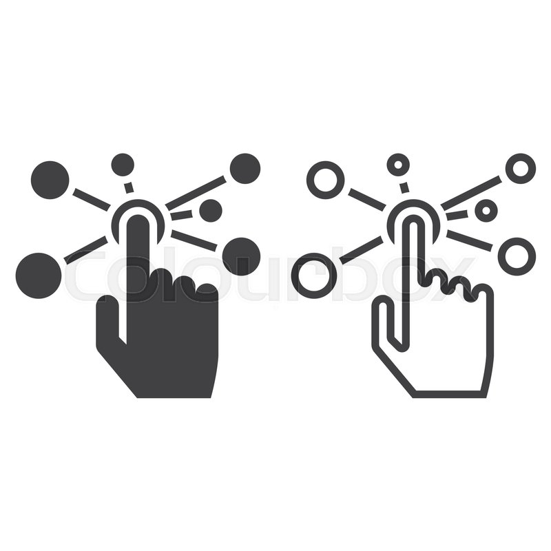 Interactive interface line icon, ... | Stock vector | Colourbox