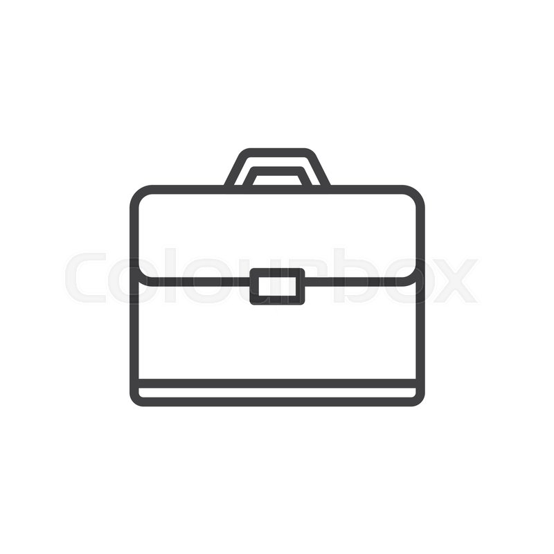 Briefcase Line Icon Outline Vector Stock Vector Colourbox