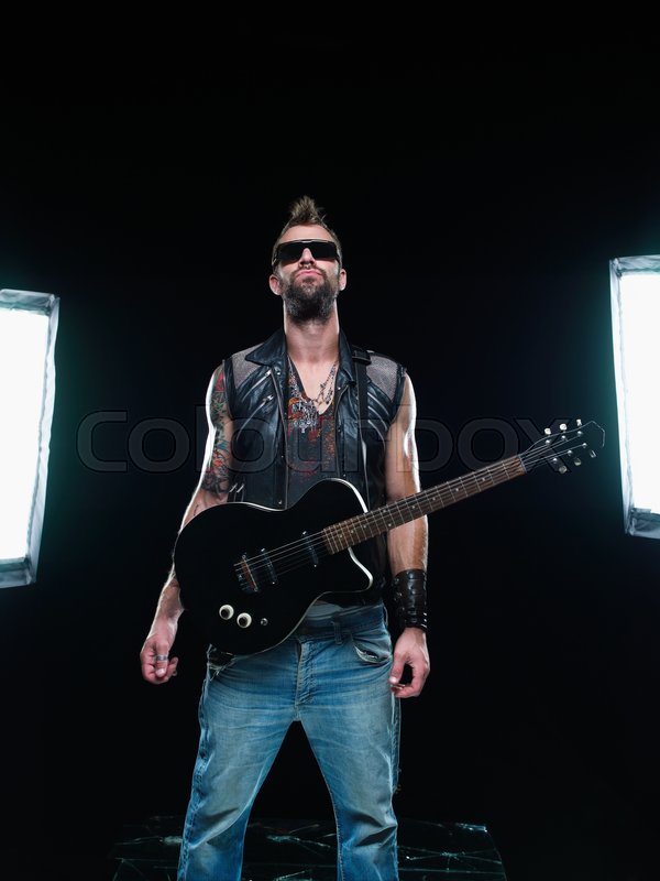 Portrait of a guitarist | Stock image | Colourbox