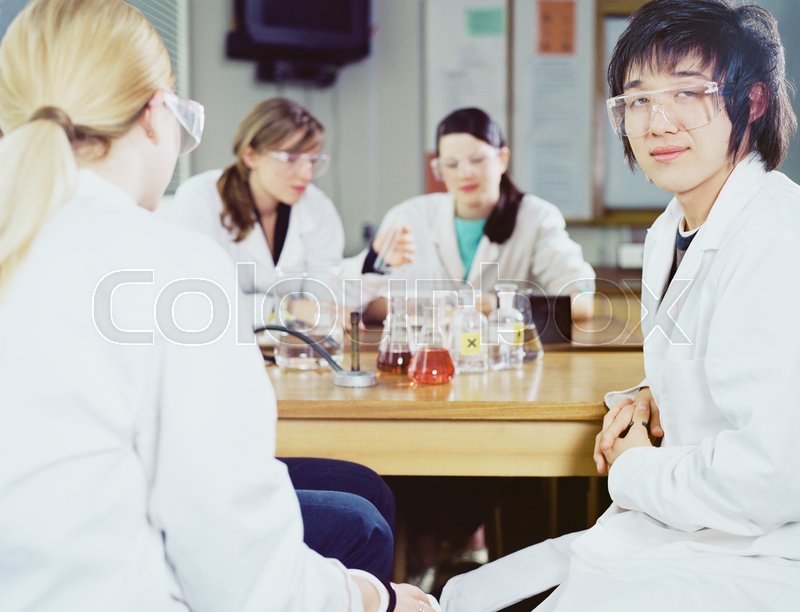 Students in science class | Stock image | Colourbox