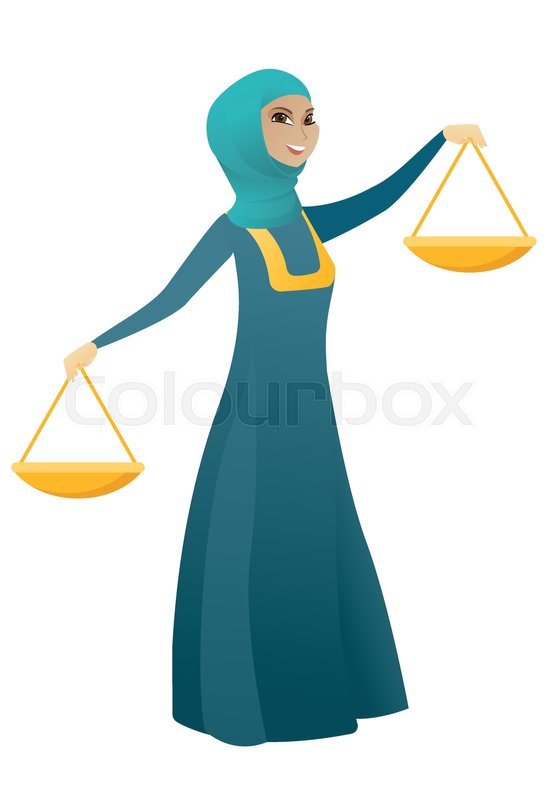 Woman Holding A Balance