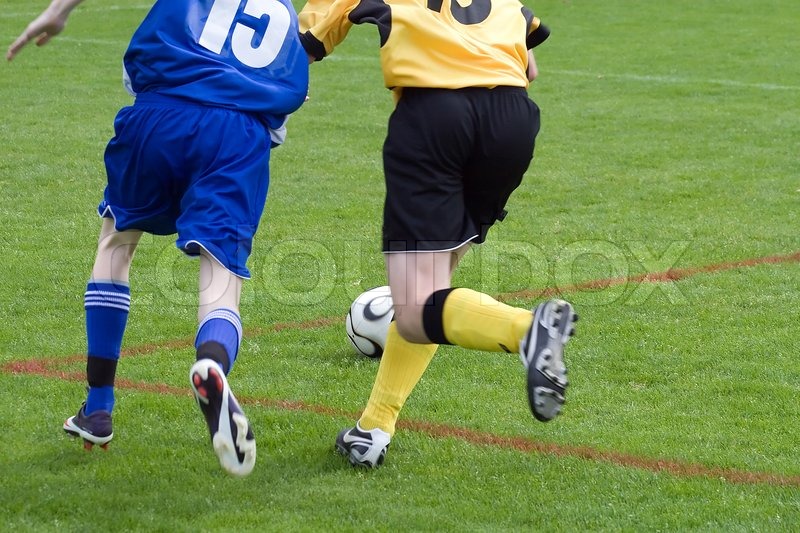 Two Players fighting for the ball | Stock image | Colourbox