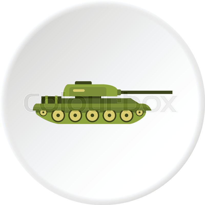 Tank icon in flat circle isolated on ... | Stock vector | Colourbox