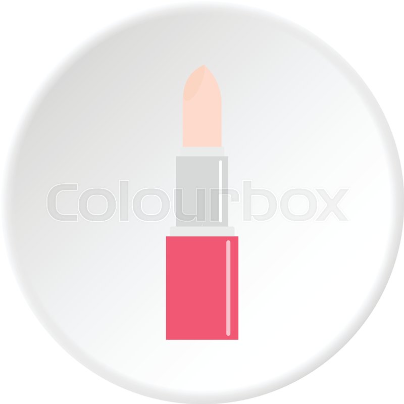 Chapstick icon in flat circle isolated ... | Stock vector | Colourbox